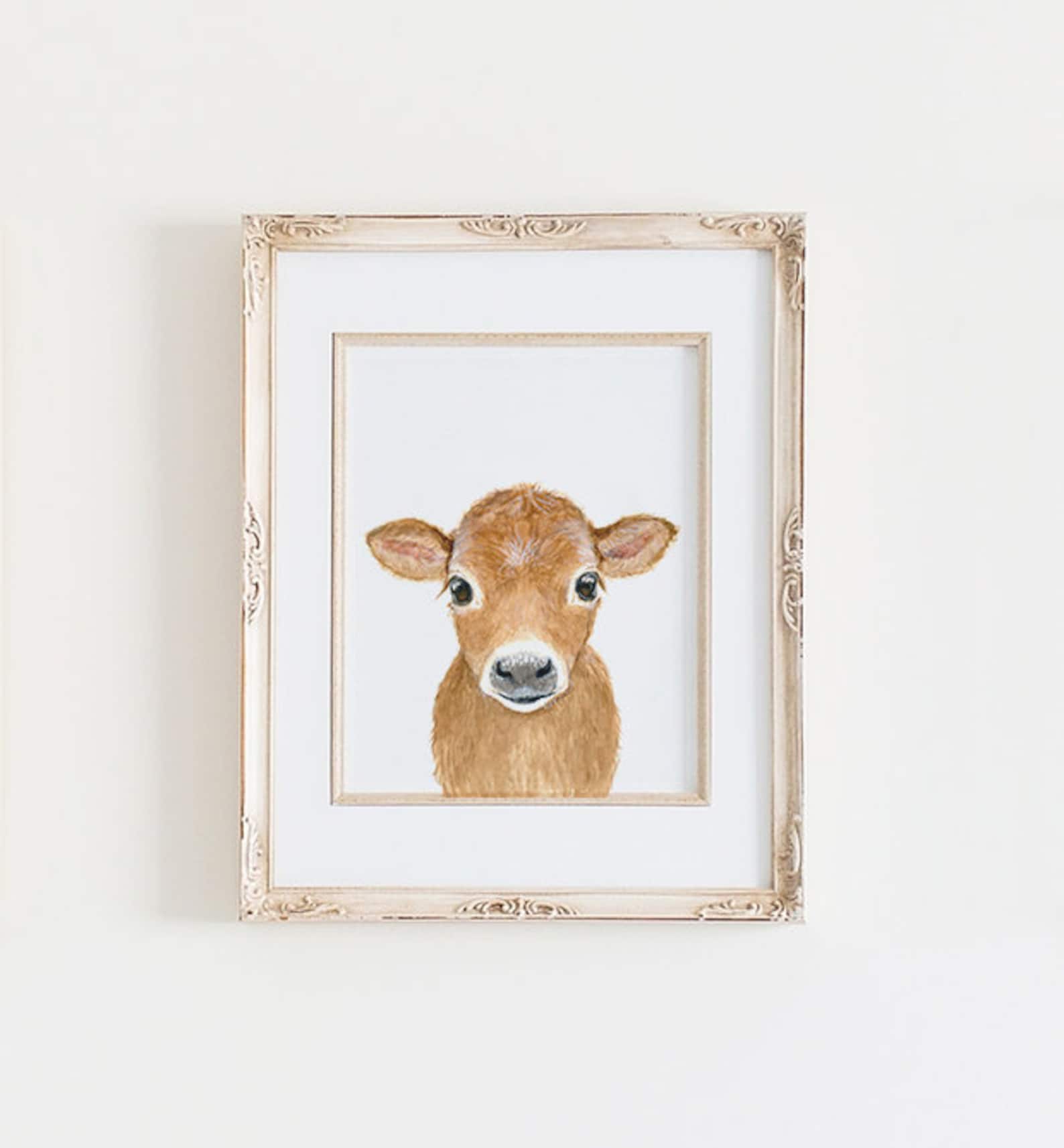 Farm Nursery Decor Cow Print Baby Farm Animals Baby Cow - Etsy