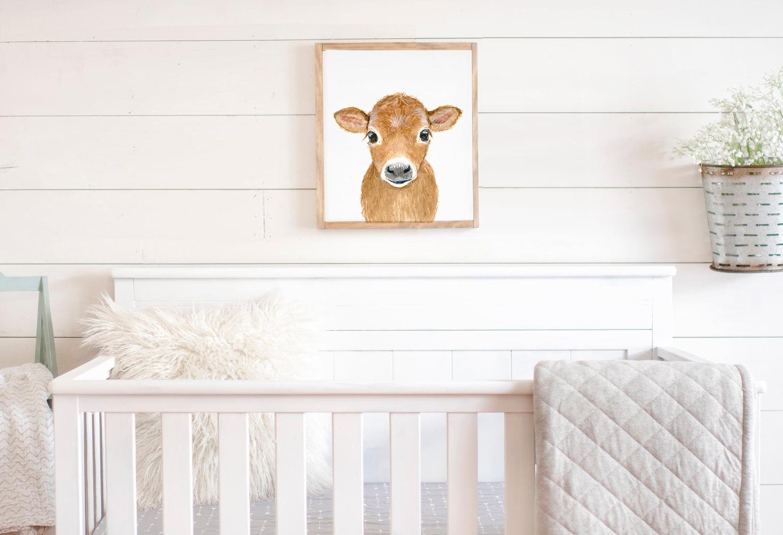 Farm Nursery Decor Cow Print Baby Farm Animals Baby Cow | Etsy
