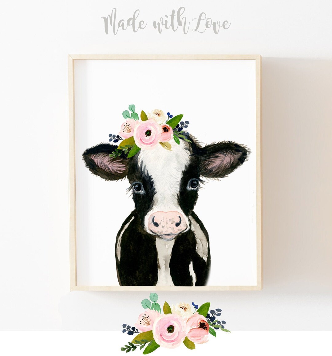 Cow Painting Farm Nursery Decor Cow Print Baby Farm Animal Prints ...