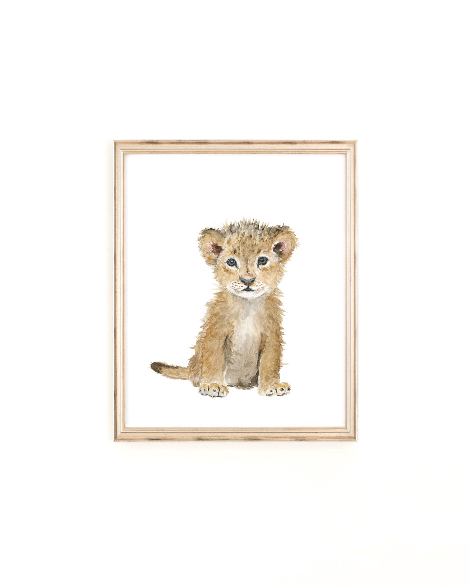Nursery Safari Prints Lion Cub Print Animal Paintings | Etsy