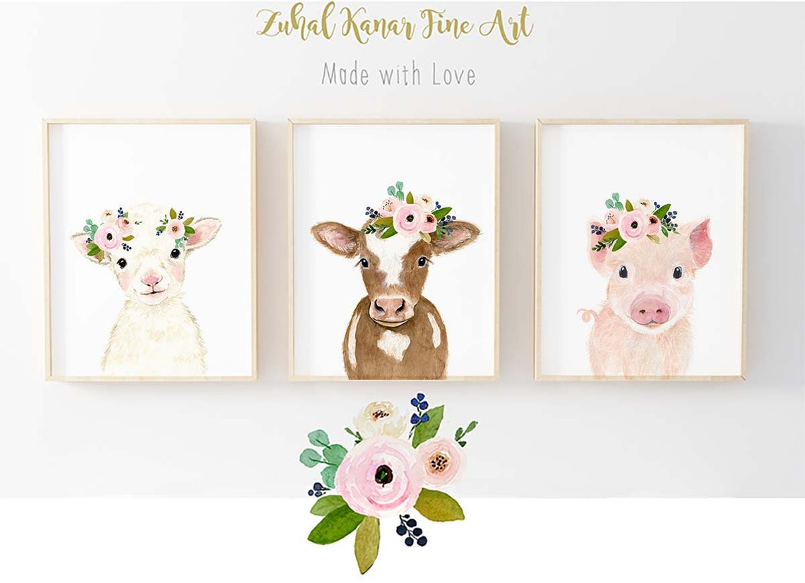 Farm Nursery Decor Farm Nursery Prints Set of 3 Prints Farm | Etsy