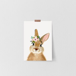 Watercolor Rabbit, Rabbit Painting, Woodland Nursery, Animal Paintings ...