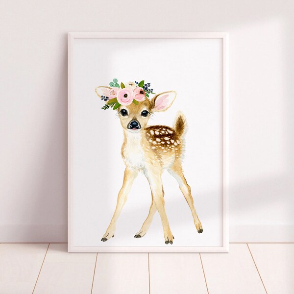 Baby Deer Painting - Etsy