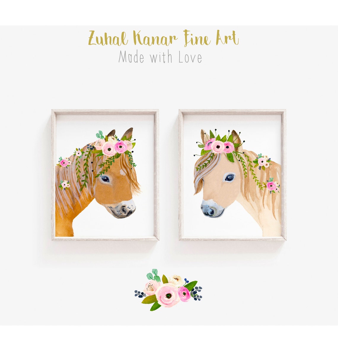 Pony Art Prints Decor Horse Pony Paintings Equestrian Decor - Etsy