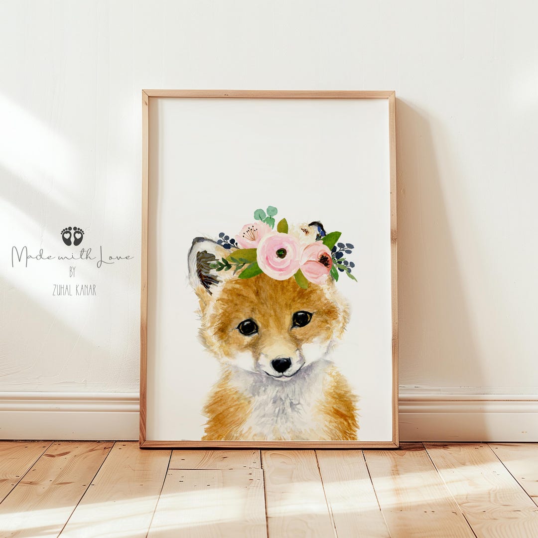 Fox Nursery Print, Woodland Nursery Decor, Fox Picture Nursery Art ...