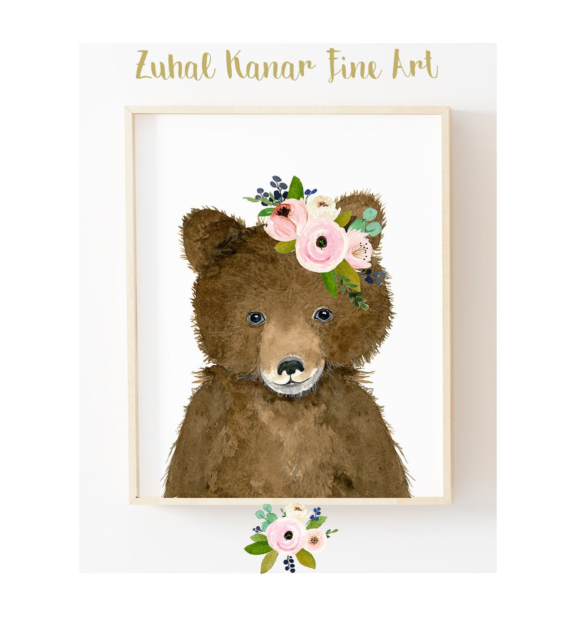 Watercolor Bear Painting Woodland Nursery Art Set of Prints - Etsy