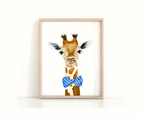 Baby Blue Giraffe Print