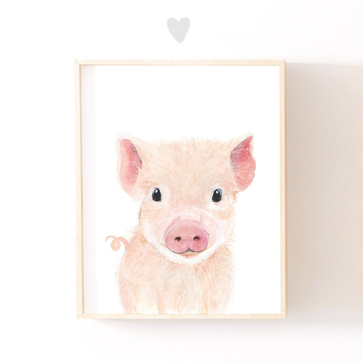 Wall Hangings Piglet Decoration Pig Wall Art Gender Neutral Nursery Pig ...