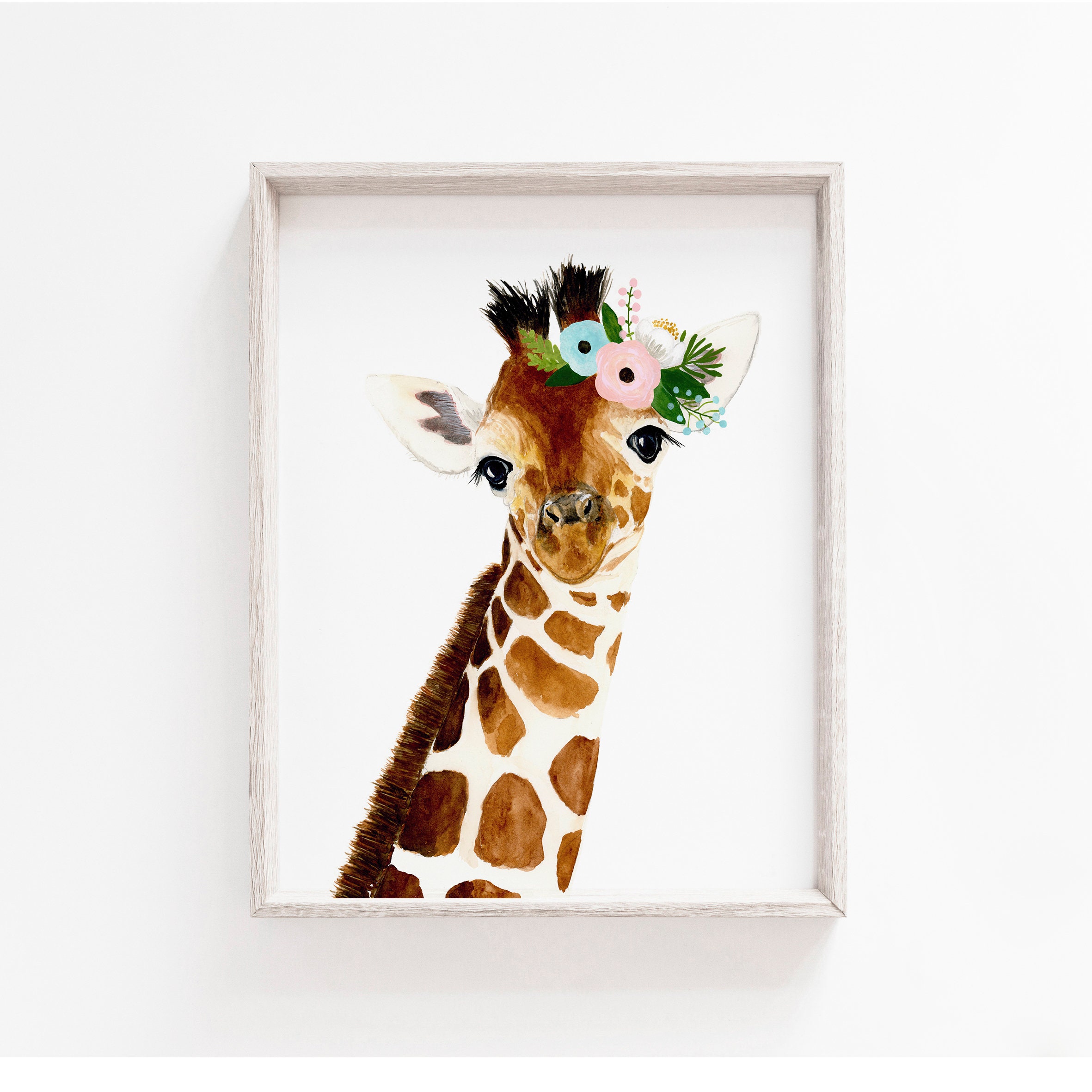 Watercolor Baby Giraffe Number 2 , Safari Nursery, Animal Paintings ...