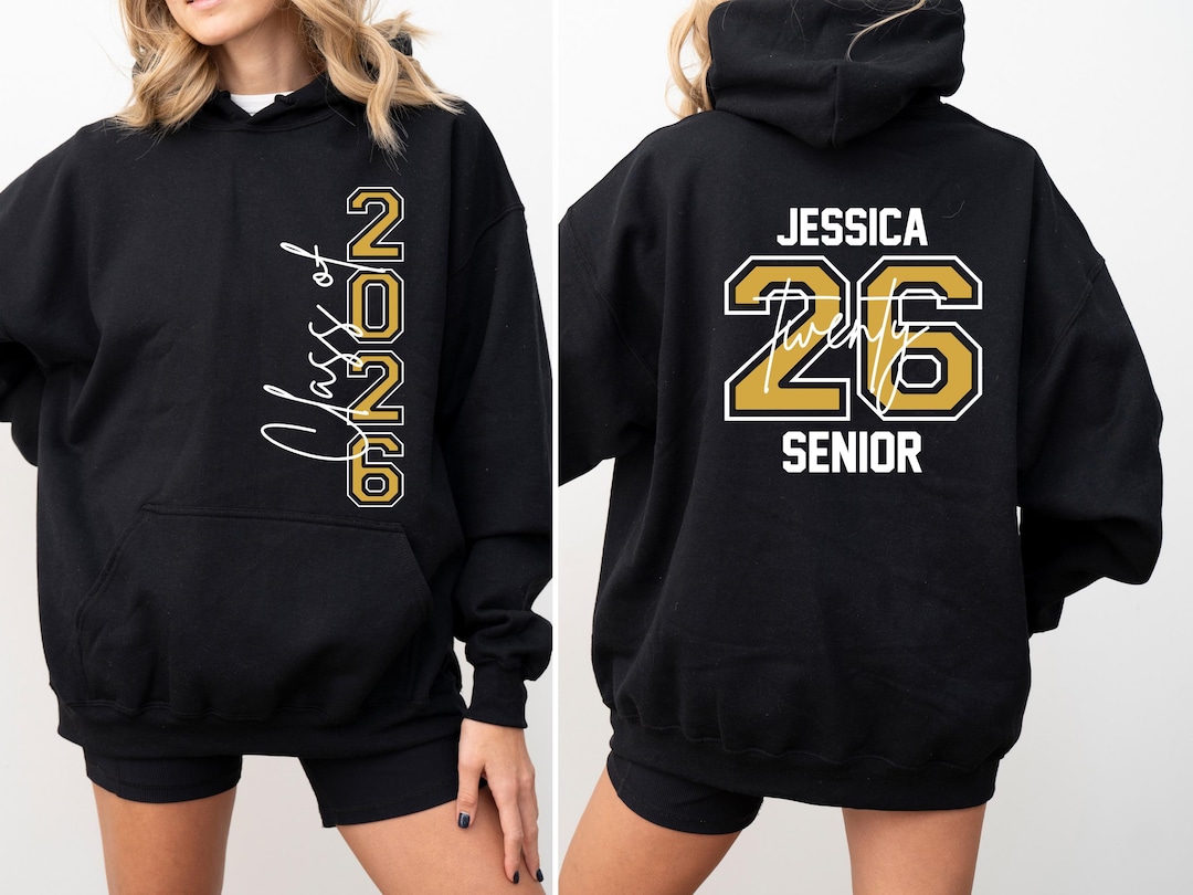 Personalized Senior 2026 Hoodie, Class of 26 Sweatshirt, Graduation ...