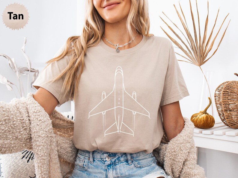 Minimalist Airplane T Shirt, Aviation Tee, Pilot Gift, Plane Lover ...