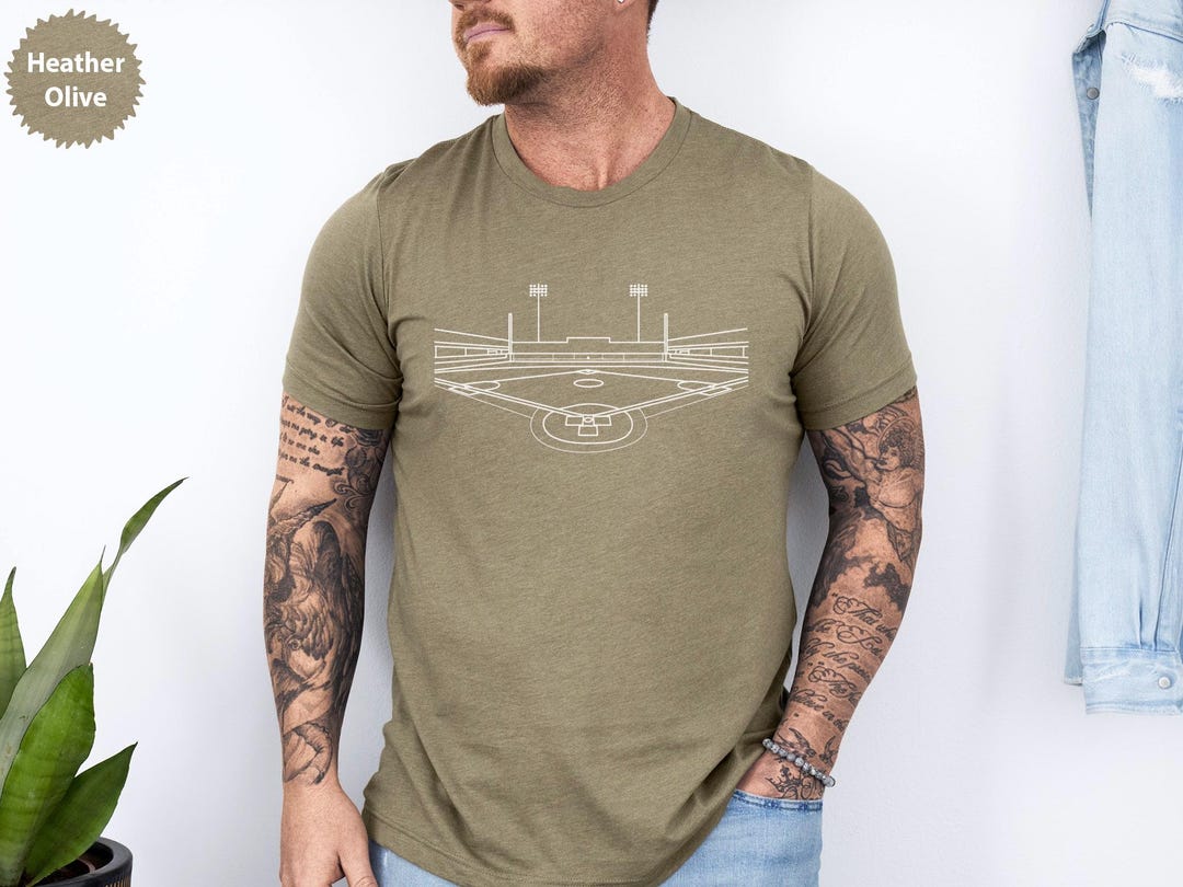 Baseball Field T Shirt, Minimalist Stadium Art Tee, Sport Fan Gift ...