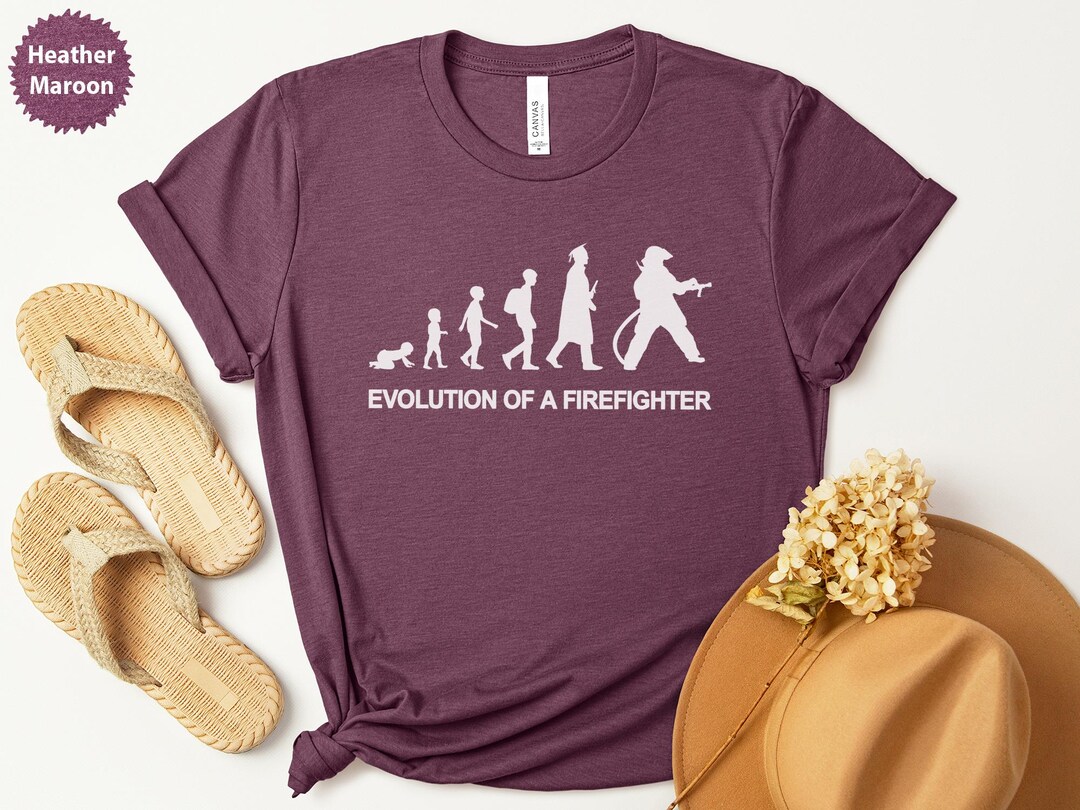 Evolution of a Firefighter T-shirt, Funny Fireman Tee, Gift for ...