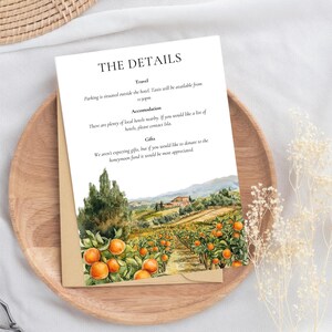 Tuscany Tuscan Wedding Invite Invitation Italian Italy Wedding Vineyard ...