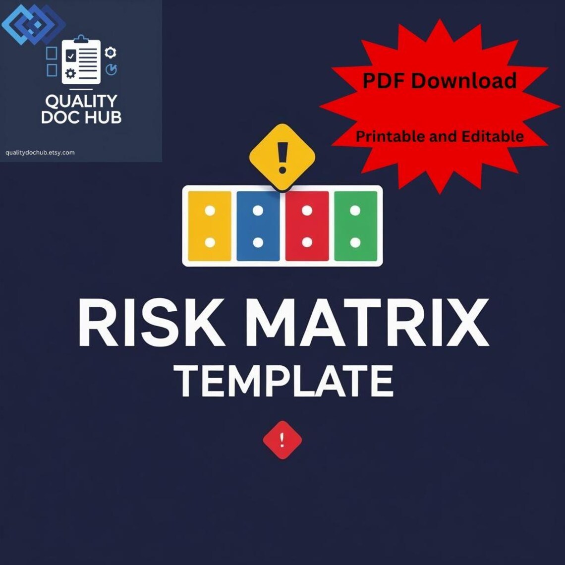 Printable Risk Matrix Template: Severity Likelihood Grid (PDF Download ...