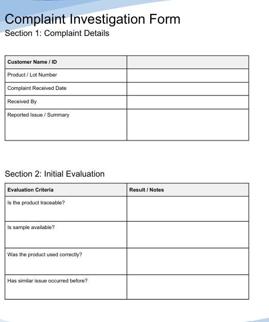 Complaint Form Template | Editable PDF | Customer Complaint Log - Etsy