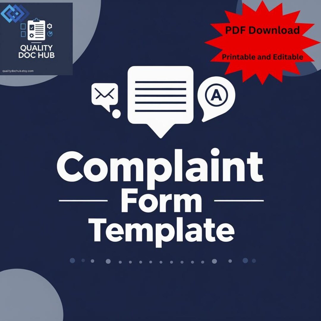 Customer Complaint Form PDF | Quality Complaint Log | CAPA ...