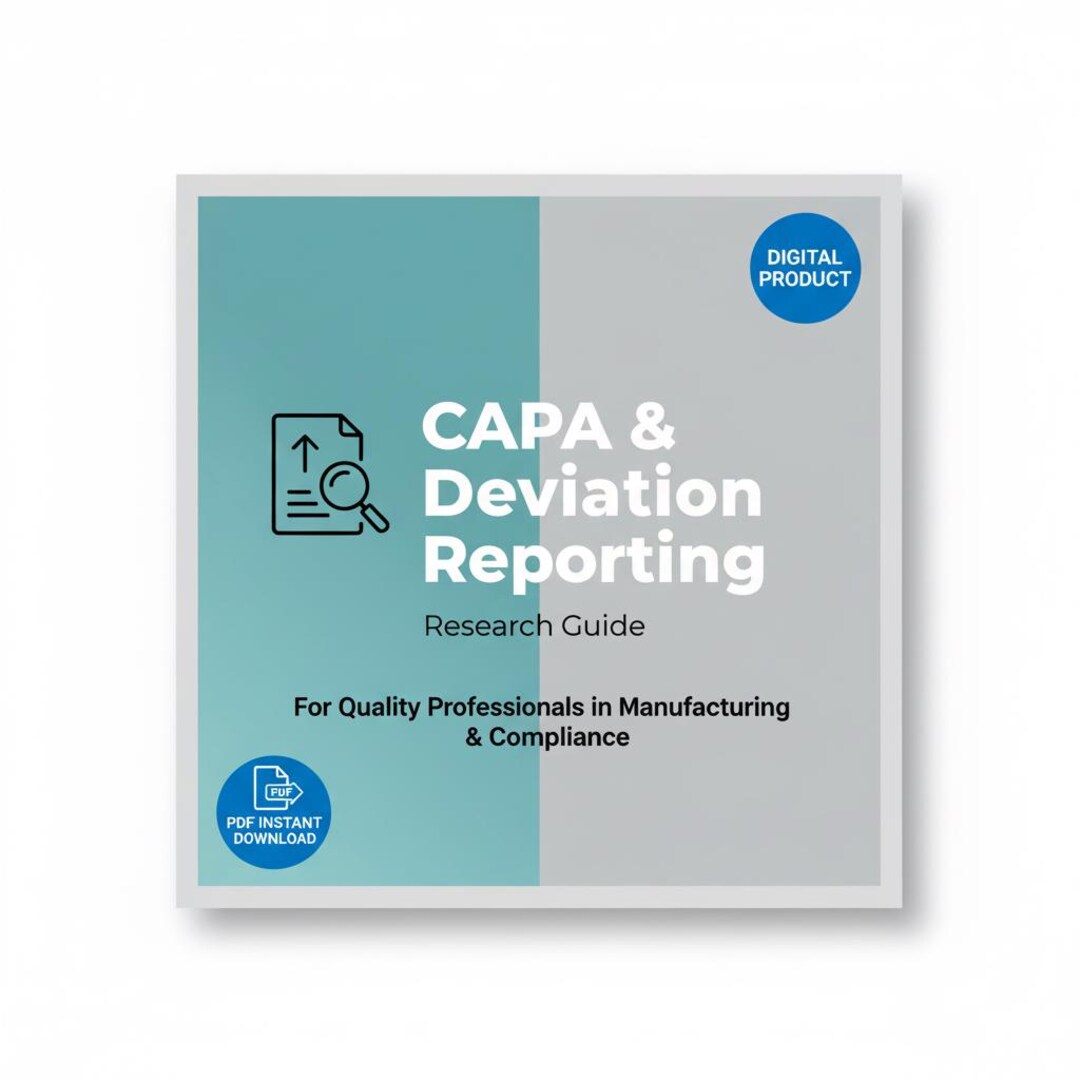 CAPA & Deviation Workbook | Quality Management Templates | Iso Fda GMP ...