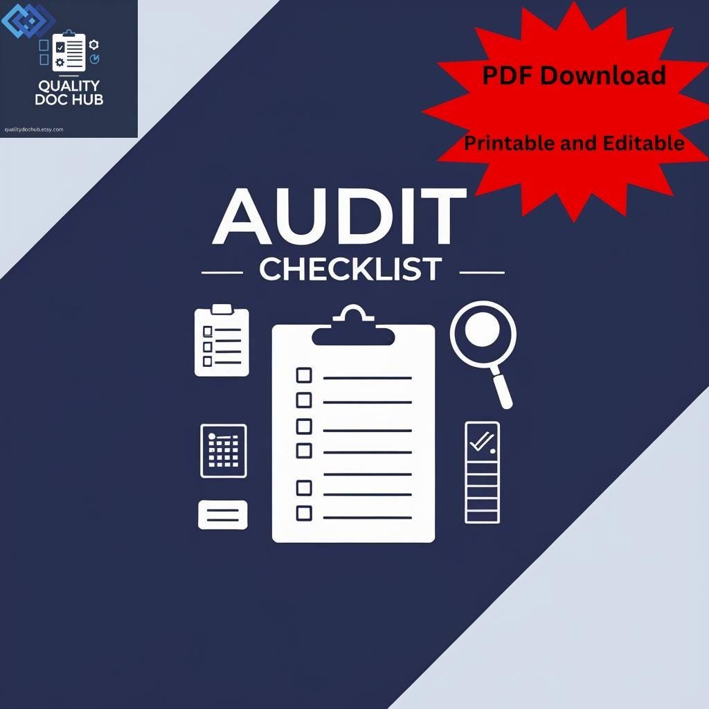 Audit Checklist Template: GMP ISO 13485 Quality Audit Form (PDF ...