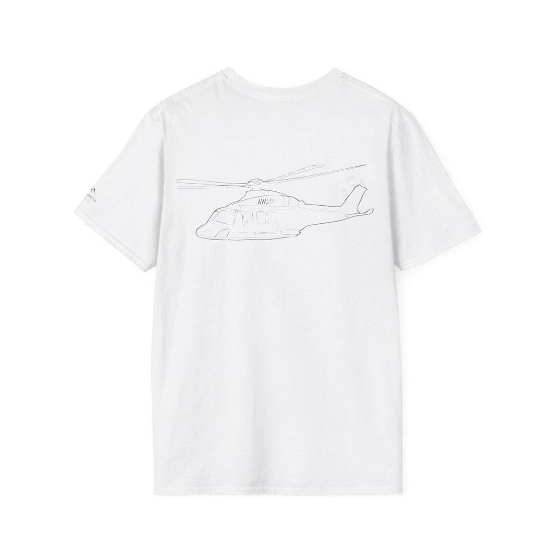 Leonardo AW139 Helicopter Outline Unisex Softstyle T-shirts, Aviation ...