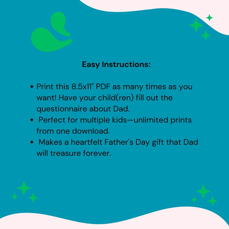 All About My Dad Worksheet – Father’s Day Printable Activity for Kids, Gift From Child to Dad ...