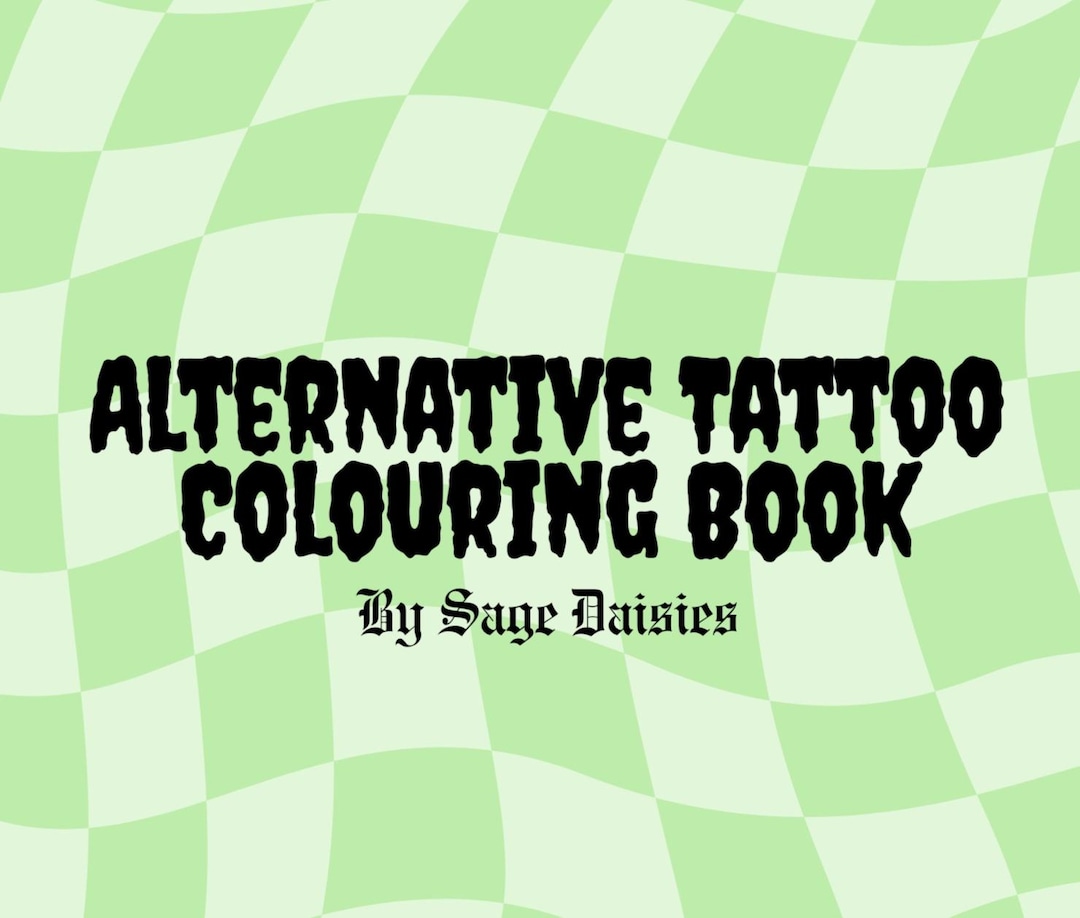 Alternative Tattoo Colouring Book, Alt Aesthetic Coloring Pages | 15 ...