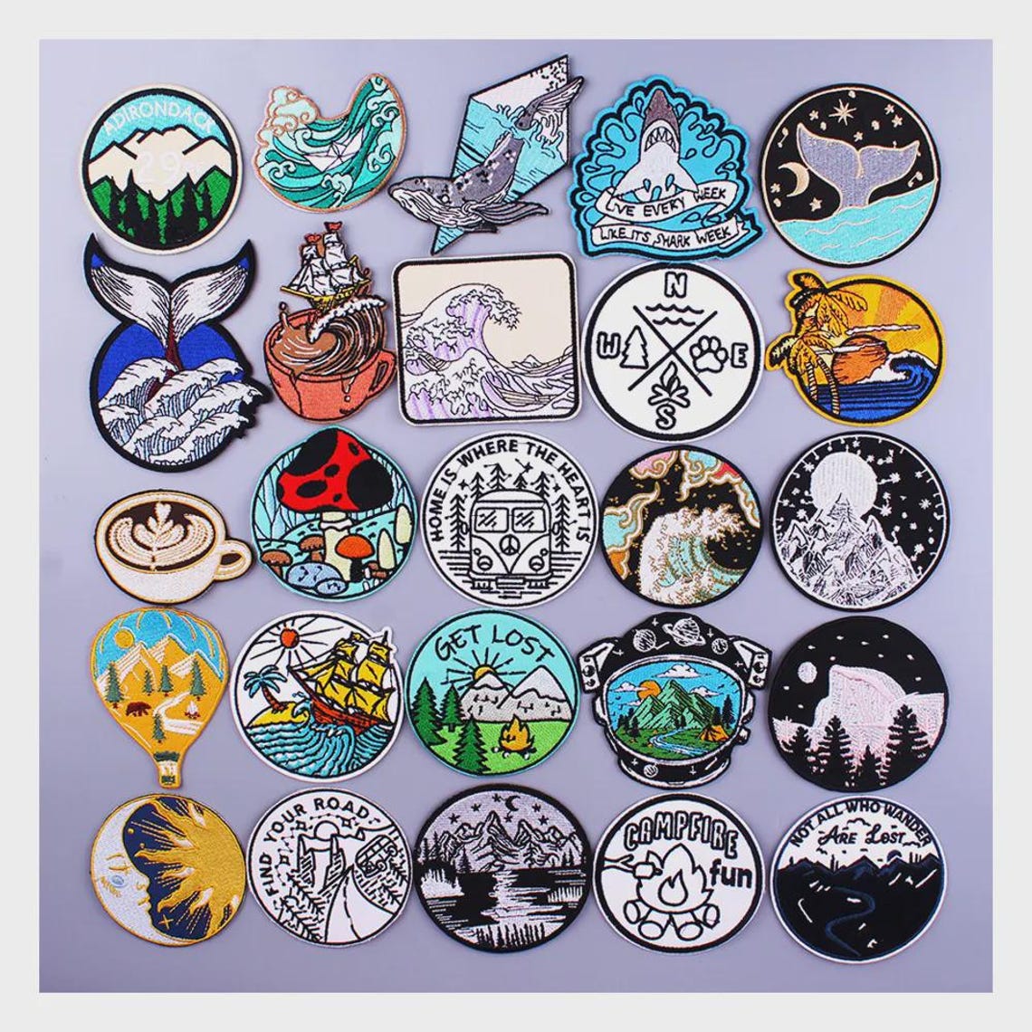 Custom Patches Embroidered - Iron/sew-on/hook- Bulk Orders 50 per Pack ...