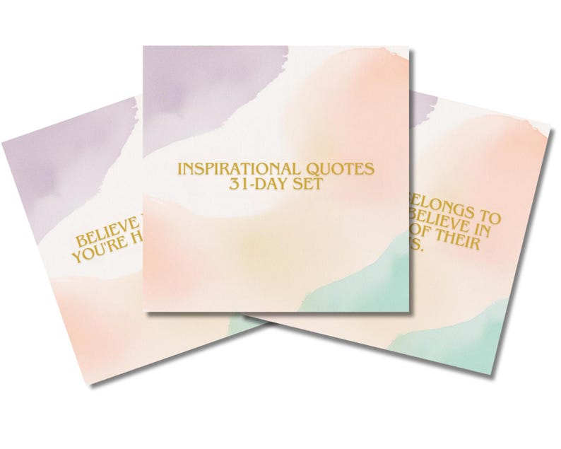 Printable Inspirational Quotes Month Set – 30 Motivational Quotes for ...