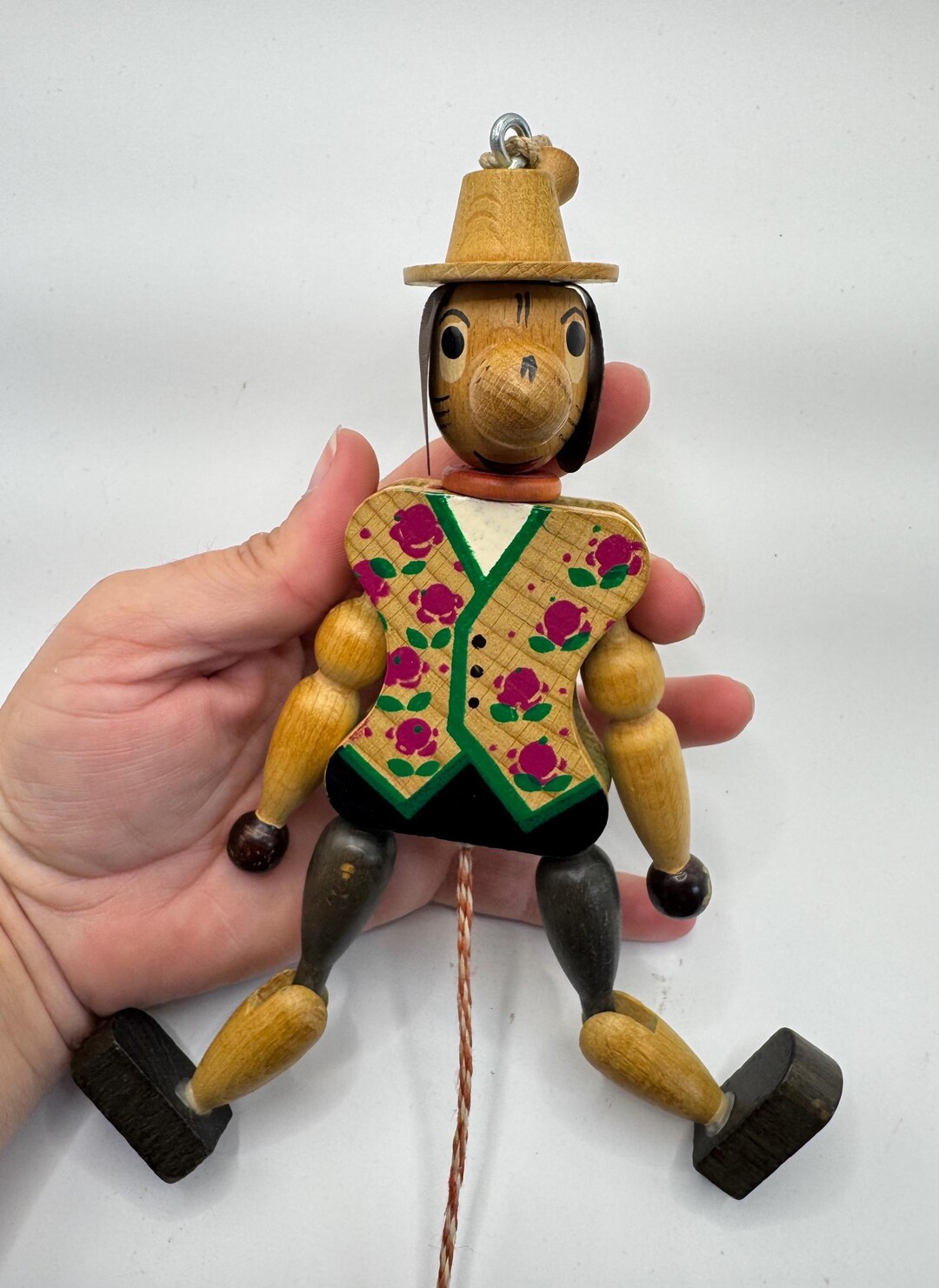 Vintage Wooden Jumping Jack Pull Toy Dog Made in Austria - Etsy