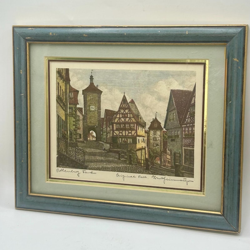 Hand Colored Etching - Etsy