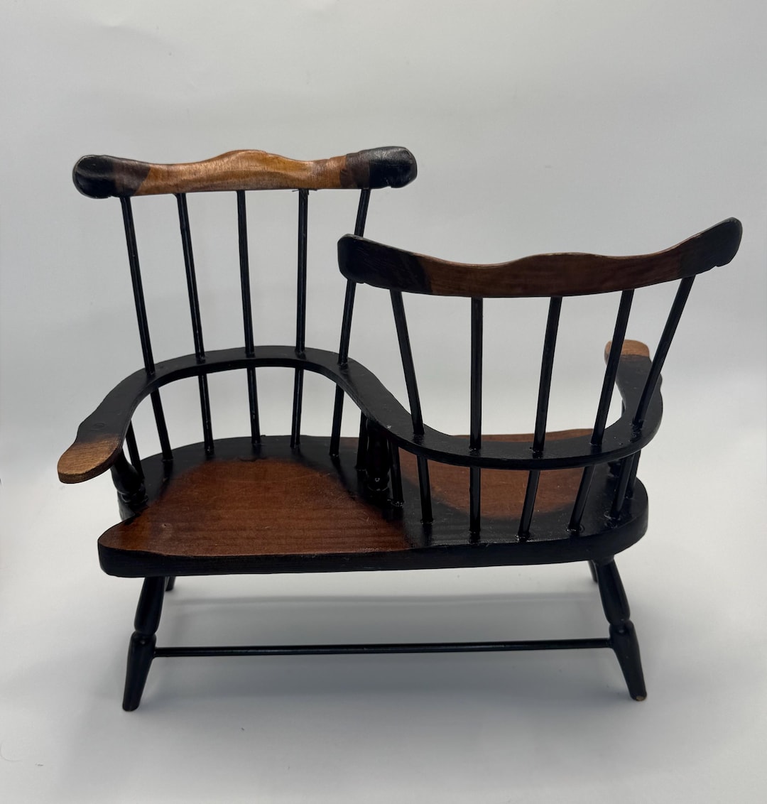 Vintage Windsor Wingback Kissing Chair - Etsy