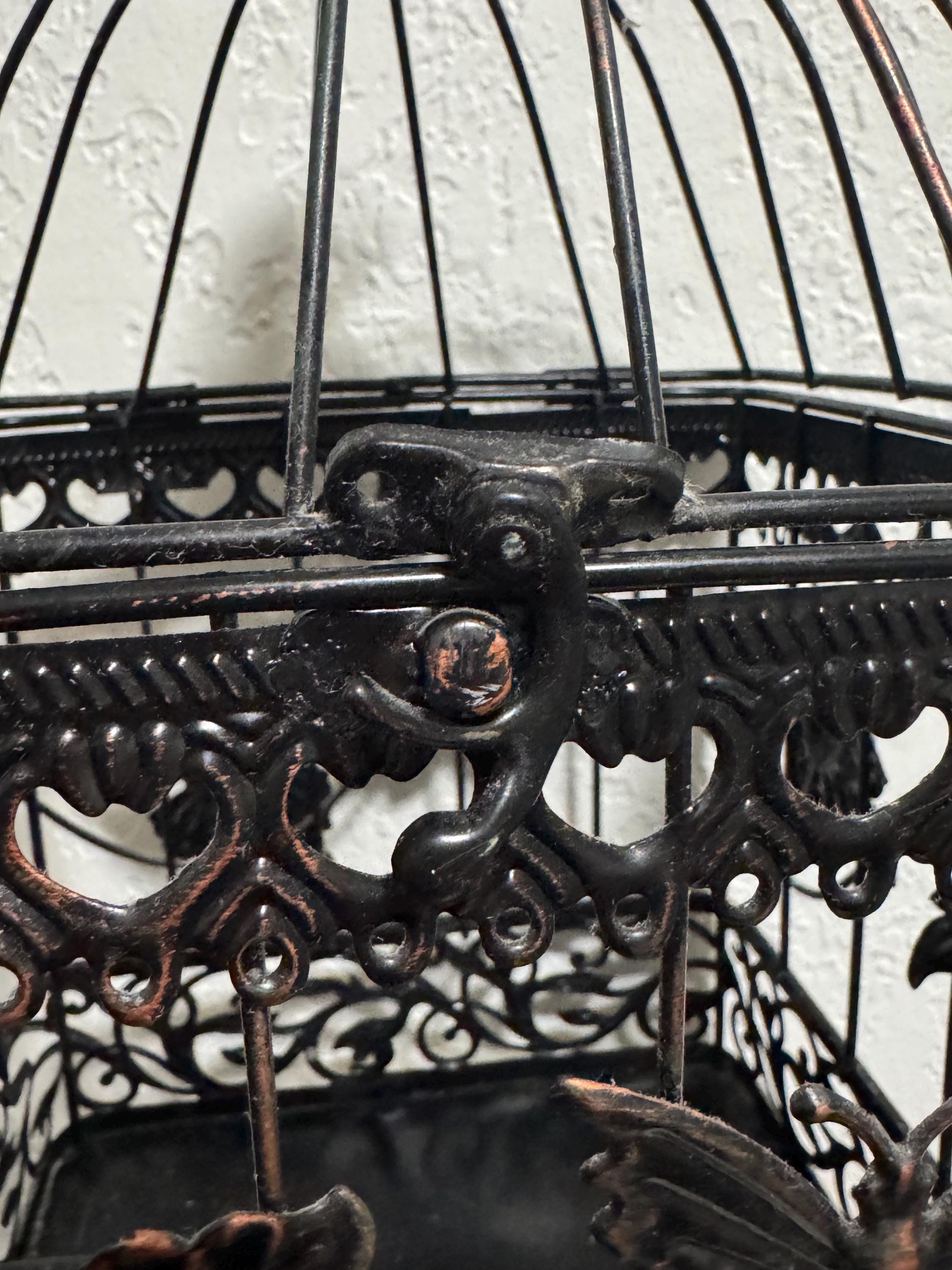 Rustic Metal Bird Cage With Butterfly and Leaf Detail - Etsy
