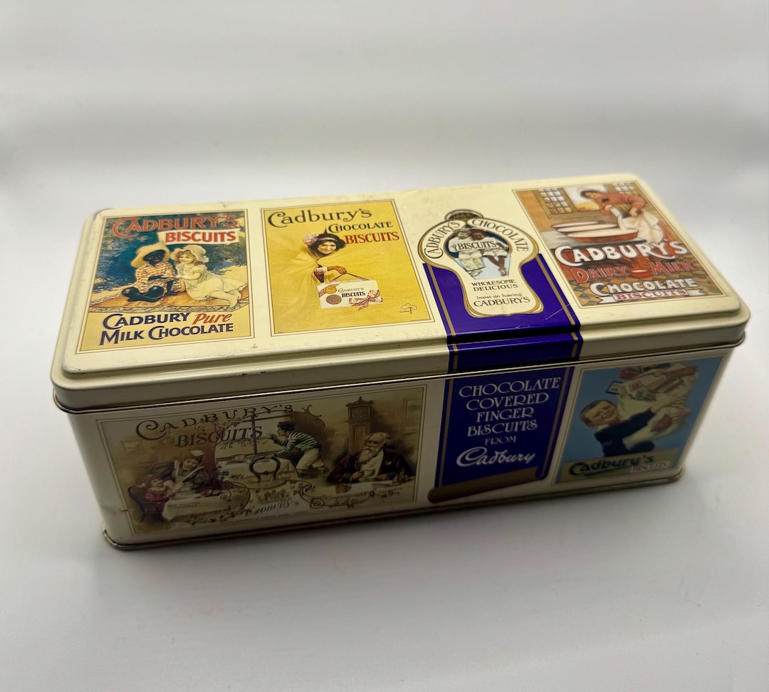 Vintage 1990 Cadbury's Chocolate Finger Hinged Biscuits Tin - Etsy