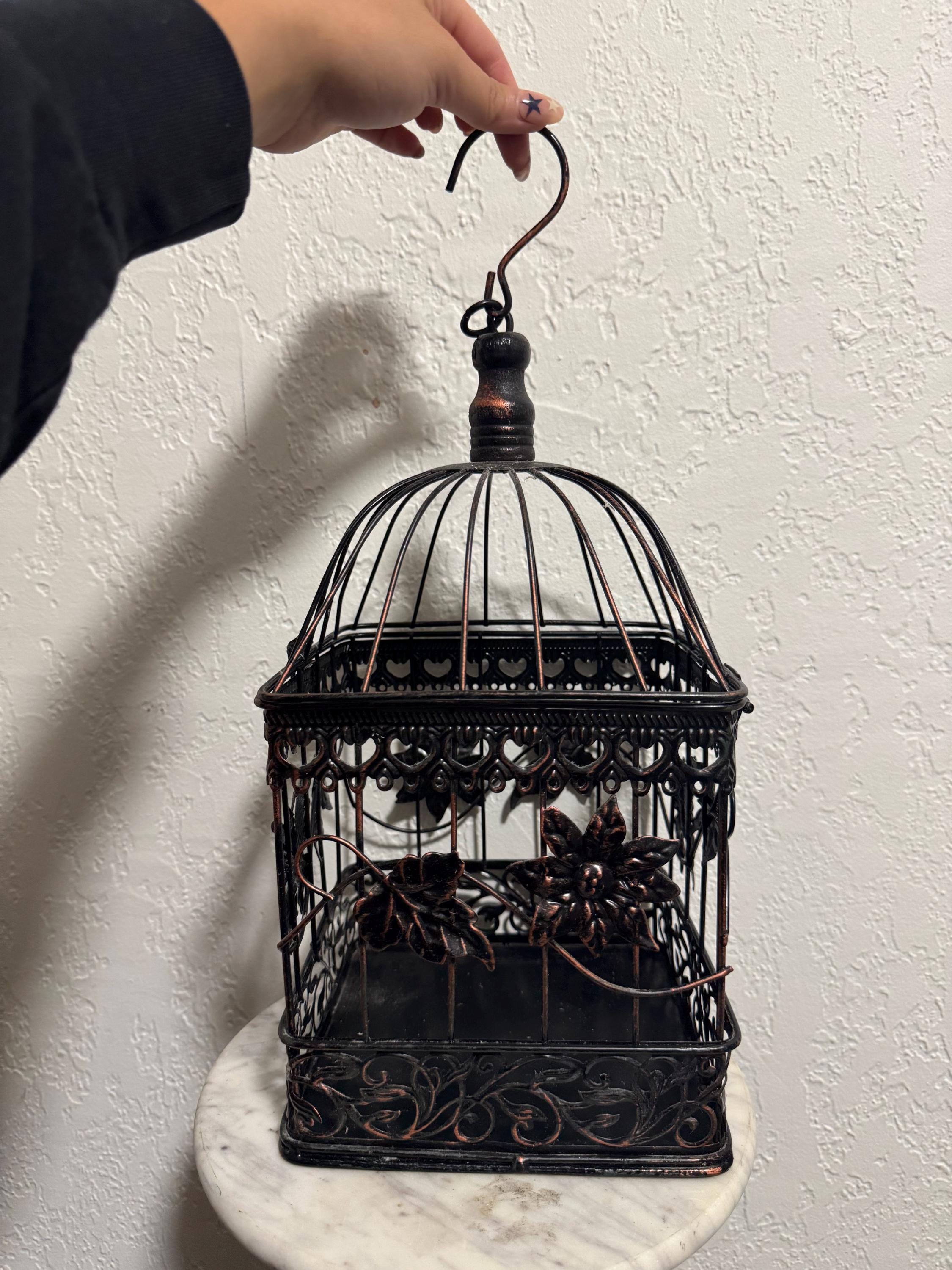 Rustic Metal Bird Cage With Butterfly and Leaf Detail - Etsy
