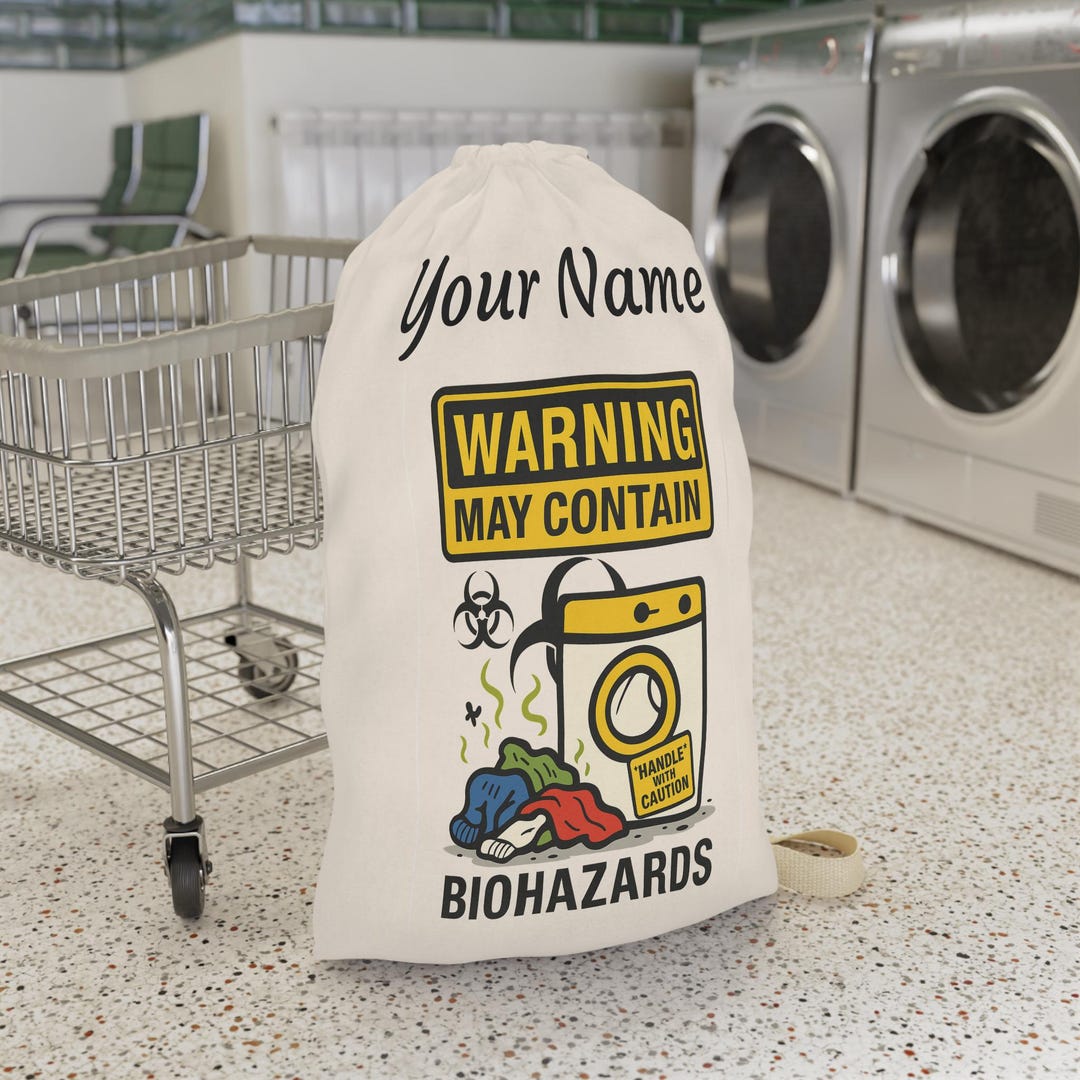 Personalized Biohazard Laundry Bag: Funny Dorm Room Essential - Etsy