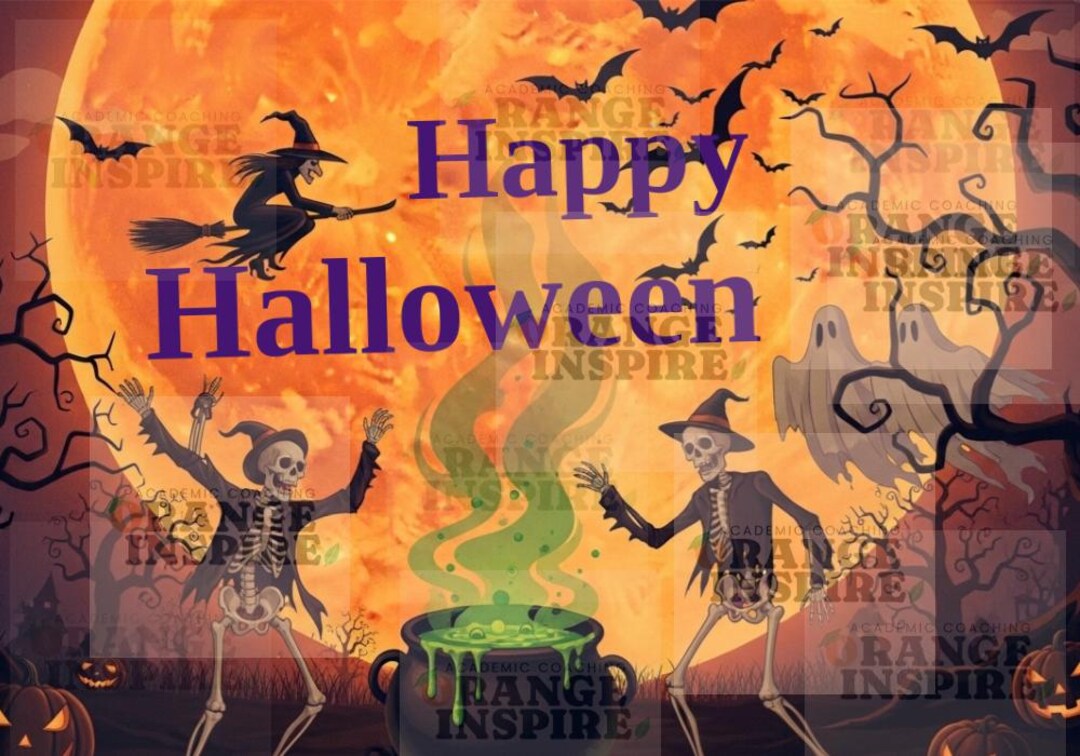 Vintage Halloween Skeletons & Spooky Witch Digital Clip Art - Etsy