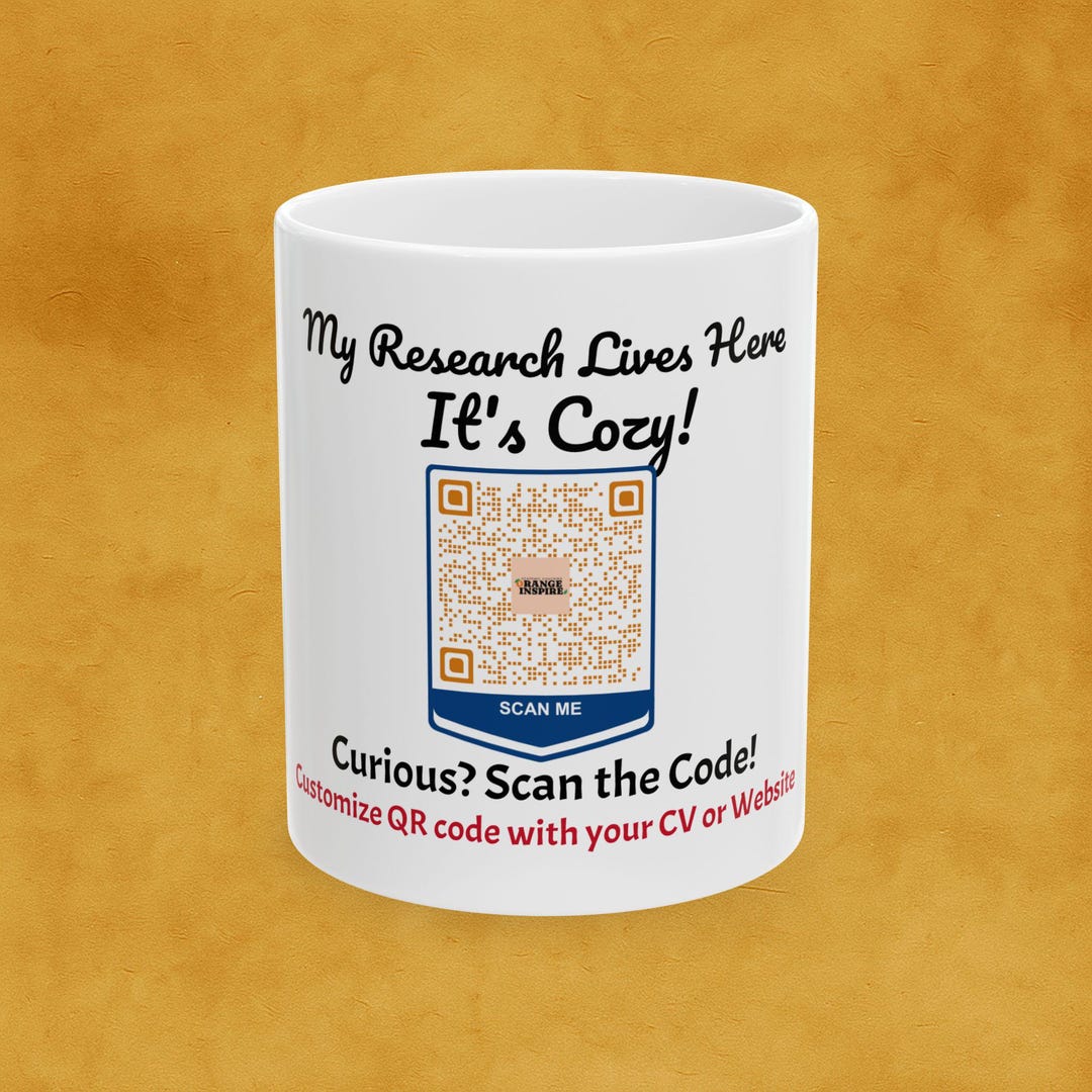 Personalized QR Code Professor Mug: Academic Networking Gift - Etsy