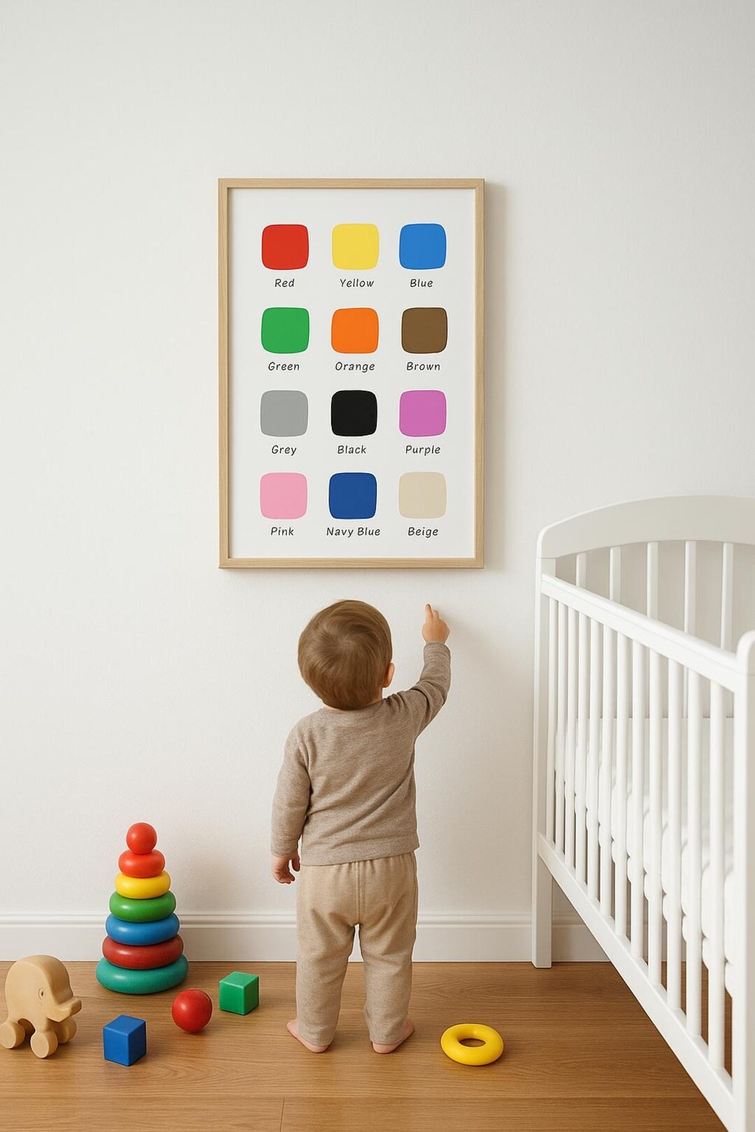 Watercolor Colors Poster for Kids: Educational Preschool ,nursery Decor ...