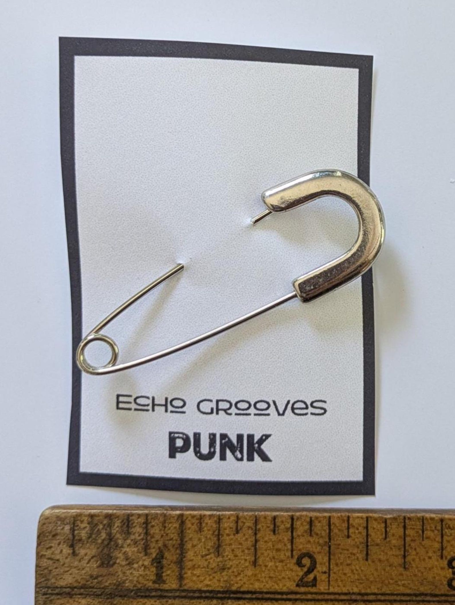 Punk Pin: Vintage Oversized Silver Tone Safety Pin Punk Hardcore ...