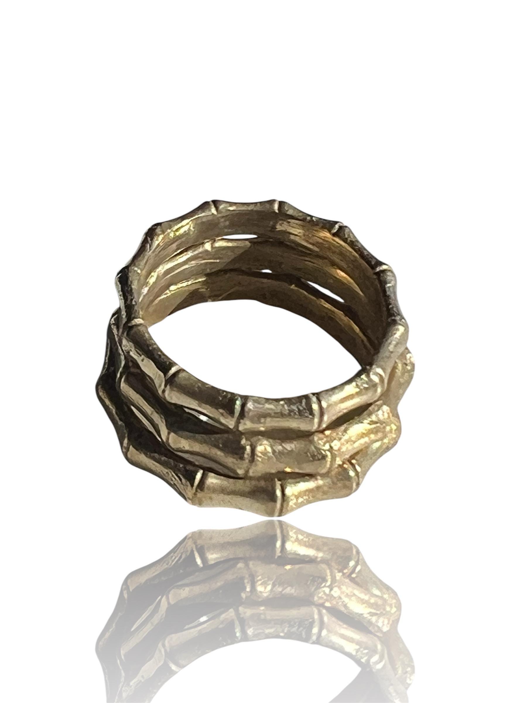 Stacker Bamboo Rings Whispers of the Bamboo Forest in Sterling Silver ...