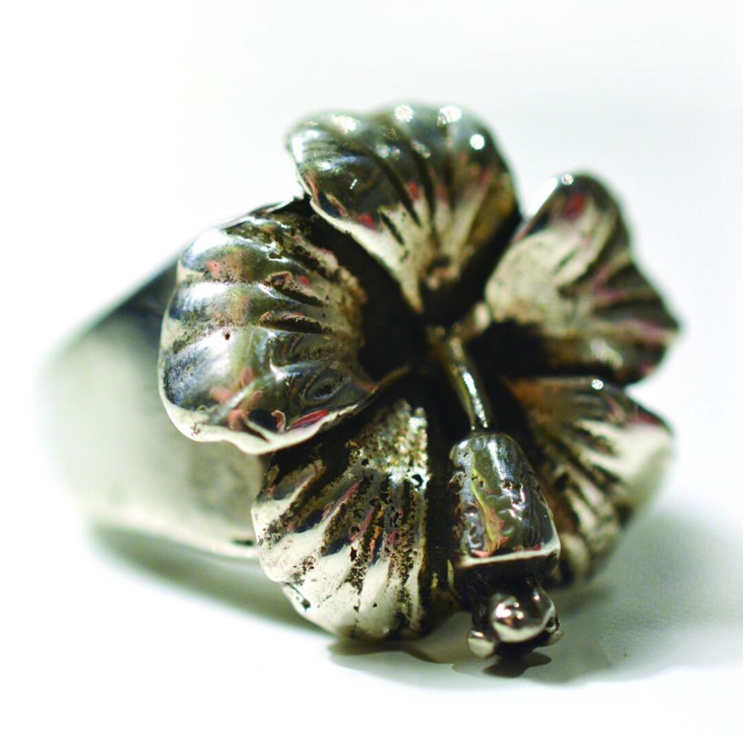 Hibiscus Ring – Sterling Silver, Brass, or Gold-plated Floral Statement ...