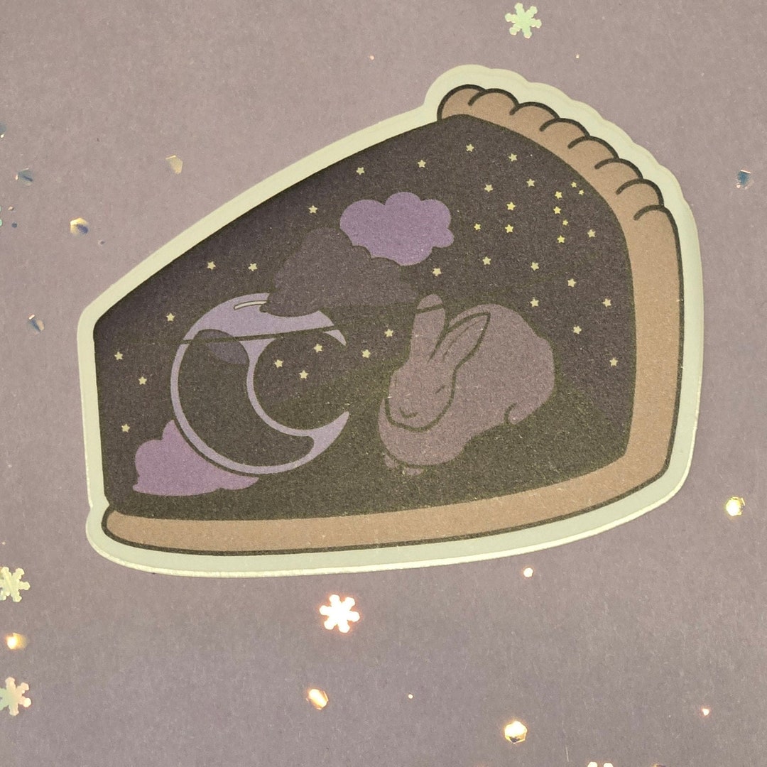 Shadow Bunny Pie Slice Sticker - Etsy