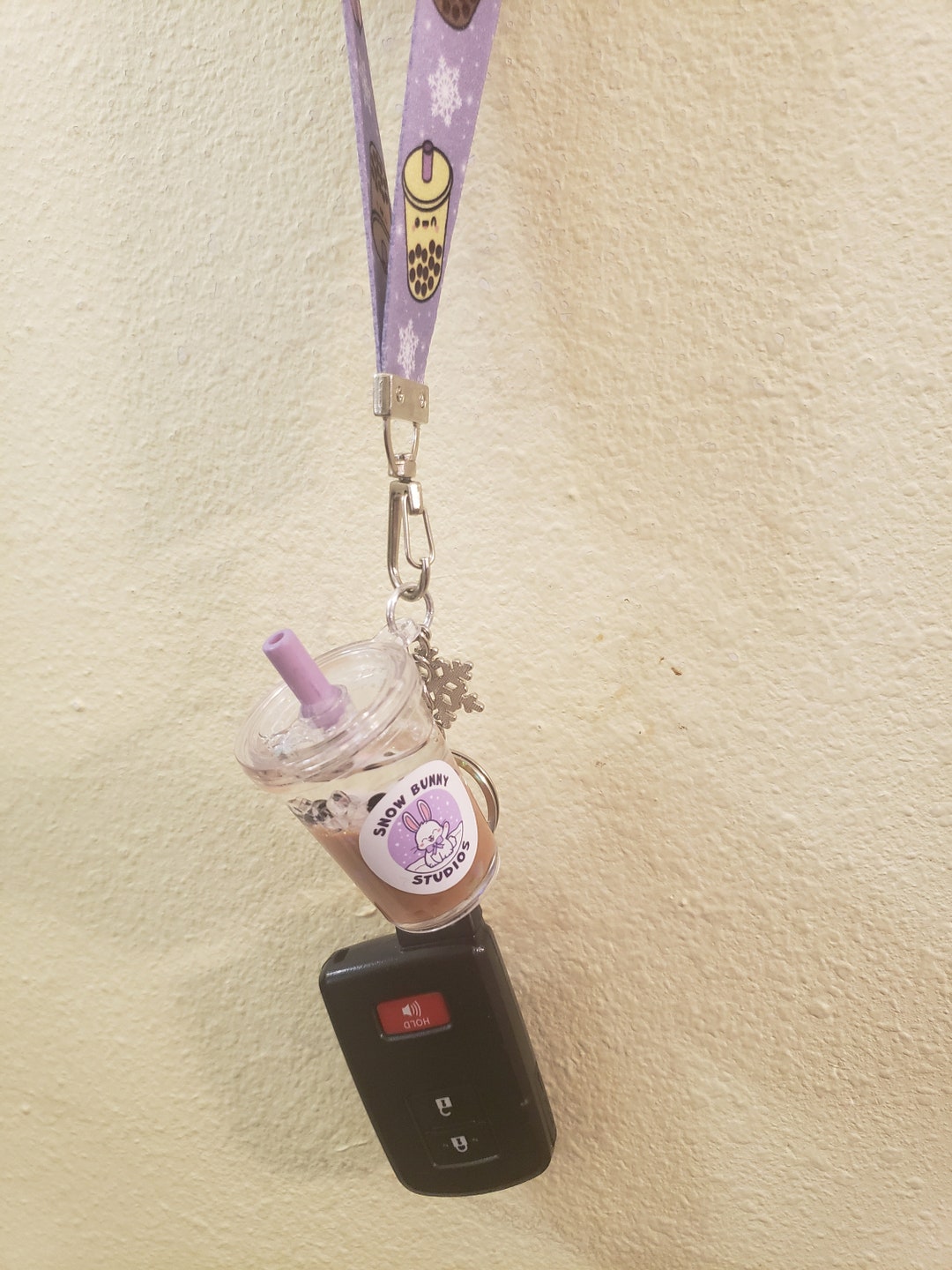 Liquid Boba Tea Keychain With Wrist Lanyard - Etsy