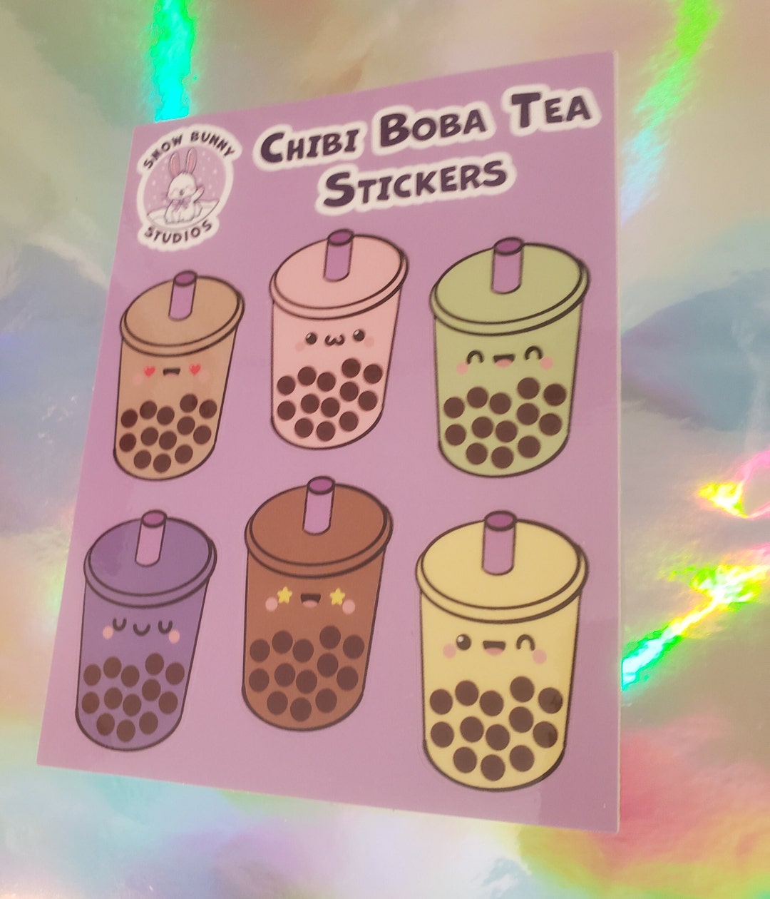 Chibi Boba Tea Sticker Sheet - Etsy