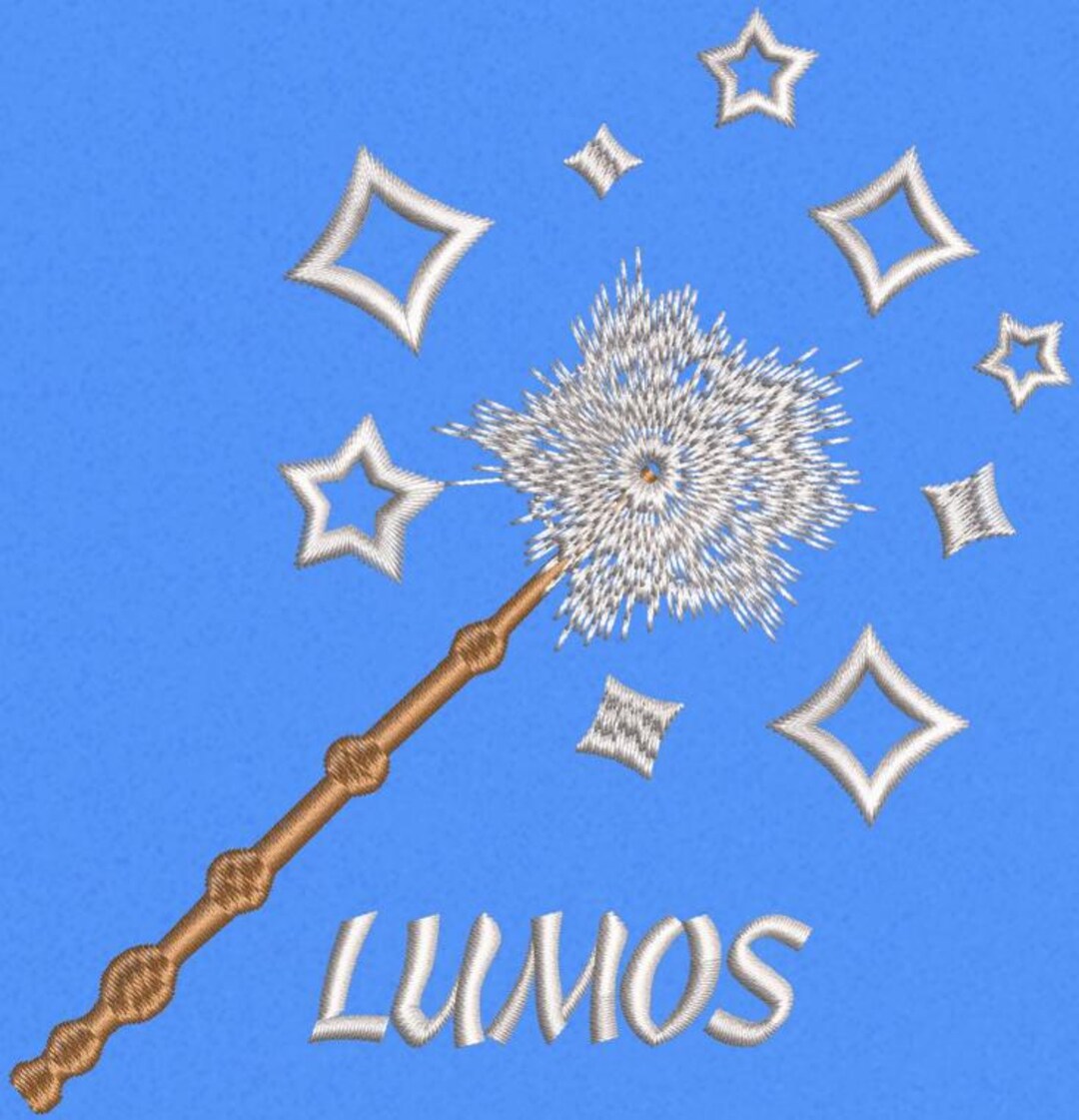 Lumos Embroidery Design, Magic Stick Embroidery Design - Etsy