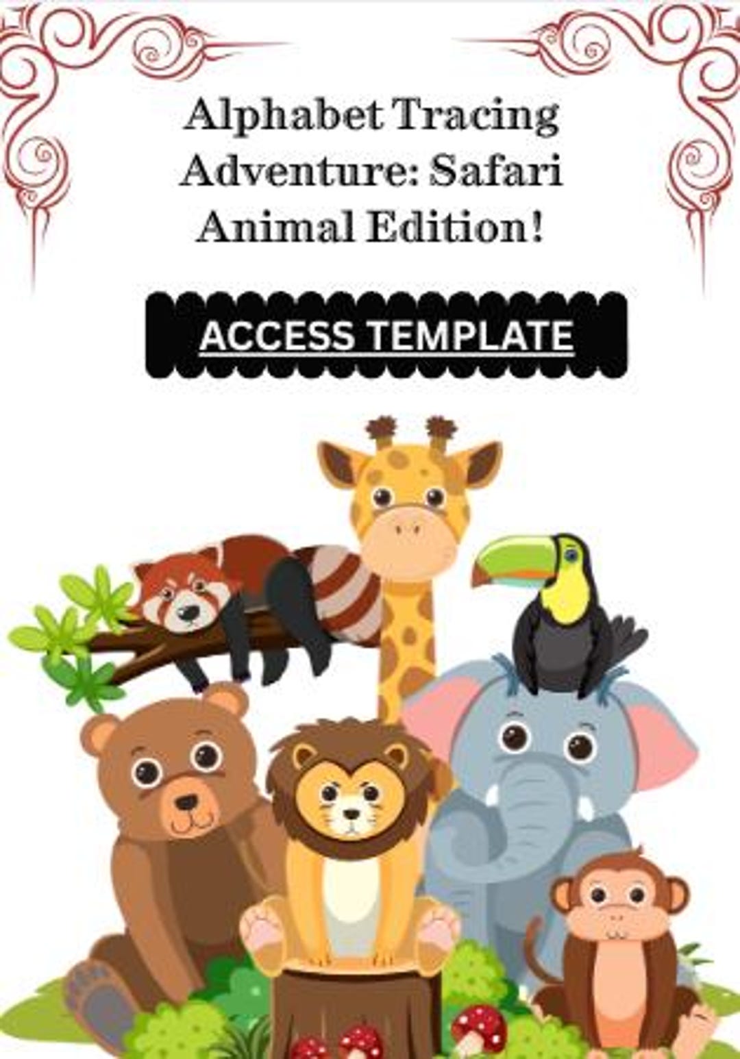Alphabet Tracing Adventure: Safari Animal Edition! - Etsy
