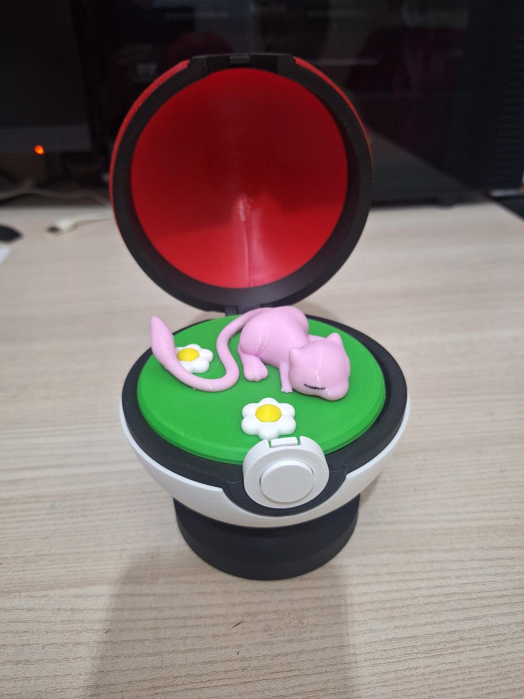 Sleeping Mew Poké Ball Music Box - Unique 3D Print - Legendary Pokémon ...