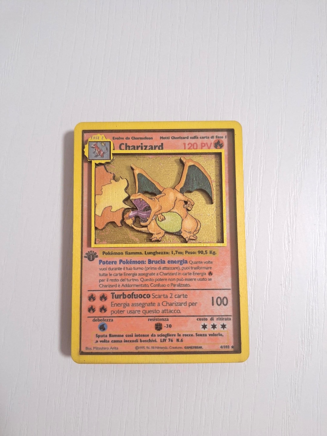 Pokémon Charizard 3D Wooden Card – Engraved, Laser Cut and Printed in ...