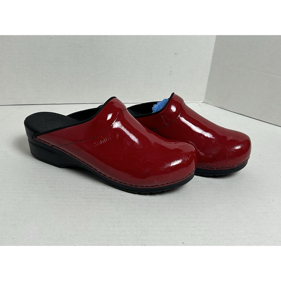 SANITA Size 39 the Original Danish Clogs Shoes Red Nurse Clogs - EUC - Etsy