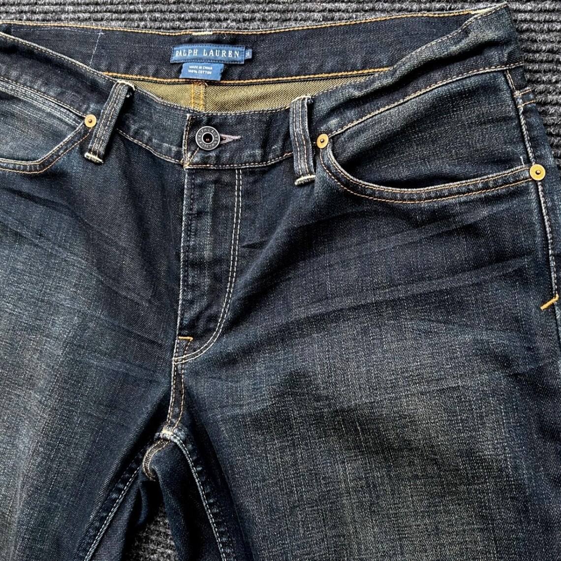 Ralph Lauren Blue Label Jeans Denim Blue Wash Cotton Straight Leg Women ...